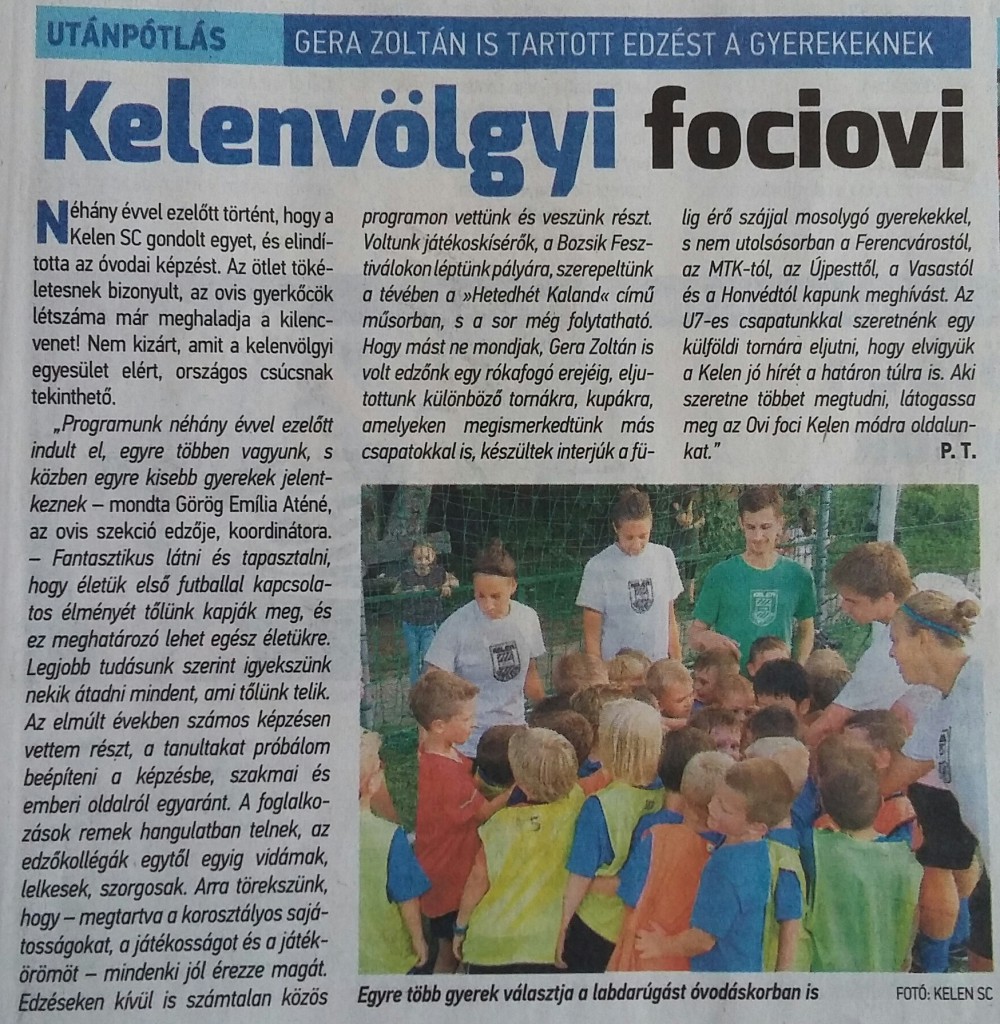 Nemzeti Sportban ismét a Kelen SC – Kelen Sport Club